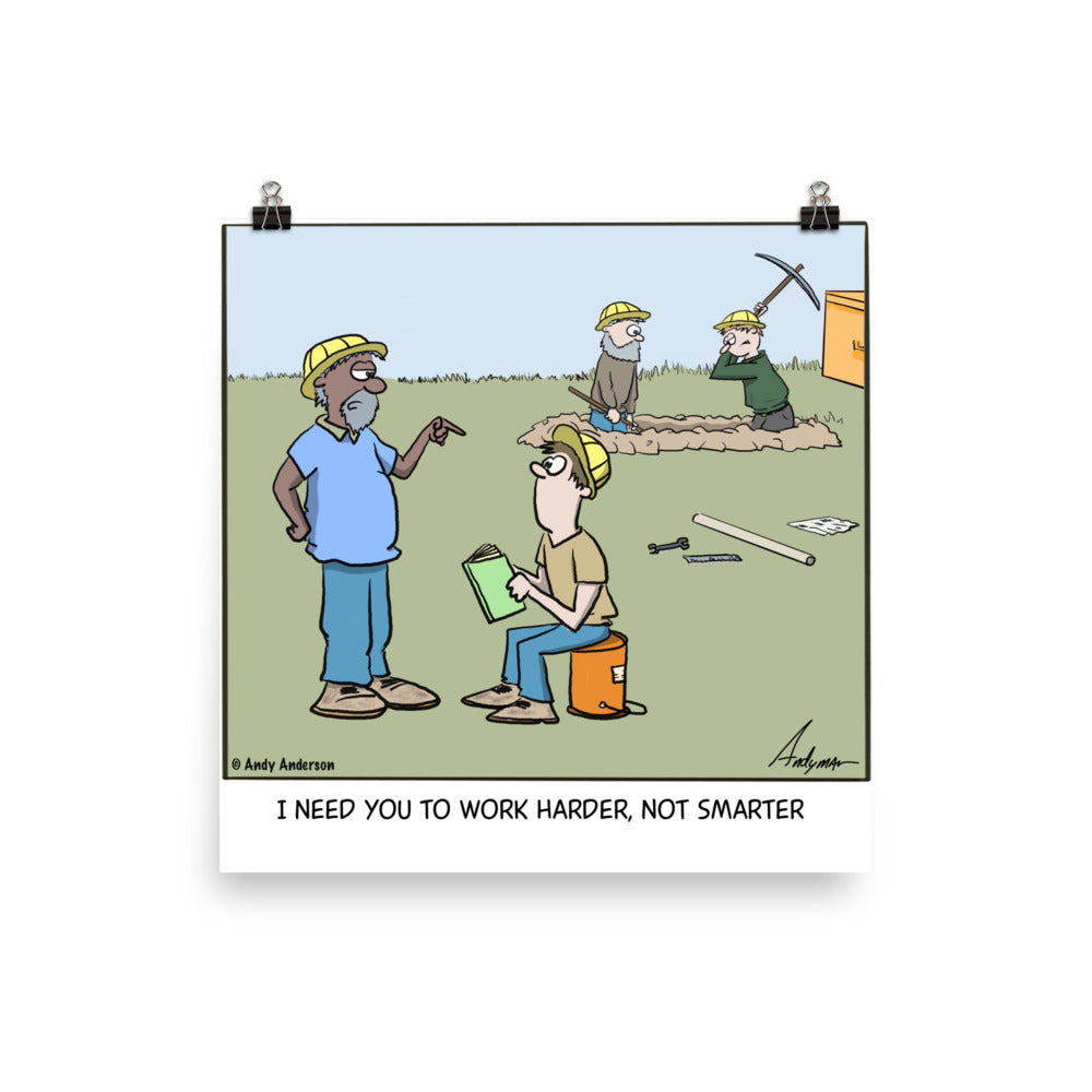 Hard Work Funny Cartoon