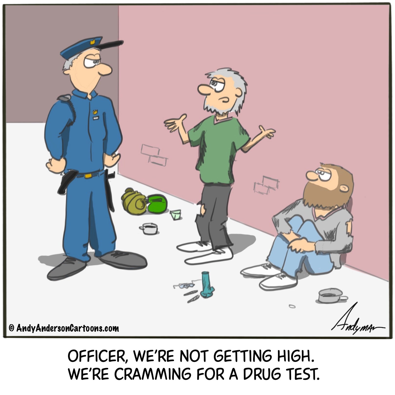 Cartoon/Meme cartoon about a drug test – Andy Anderson Cartoons