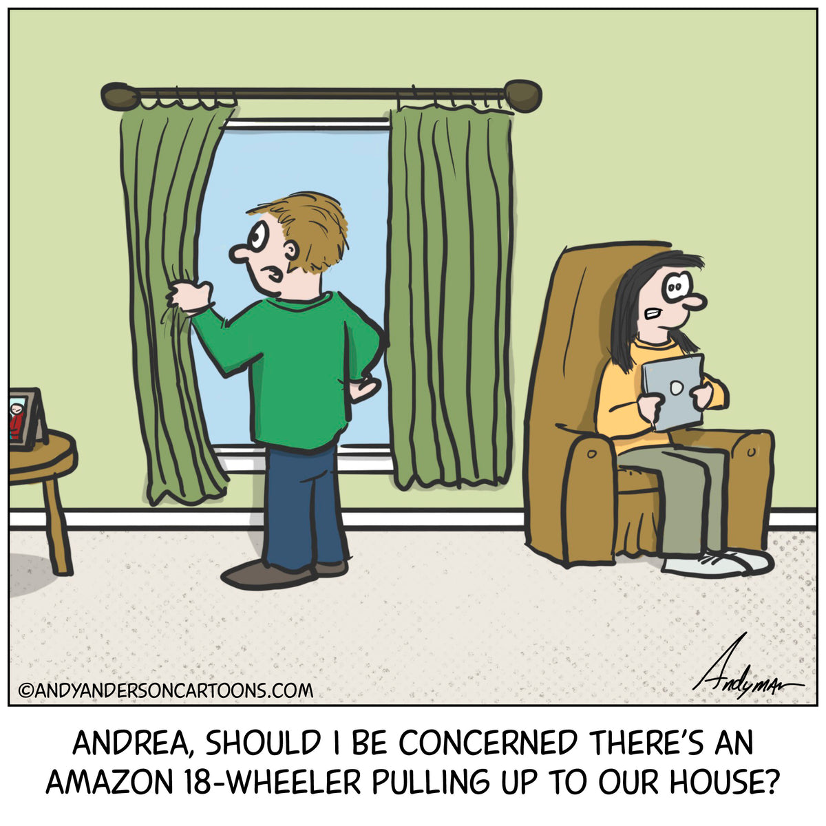 Cartoon/Meme about Amazon Prime holiday shopping – Andy Anderson Cartoons